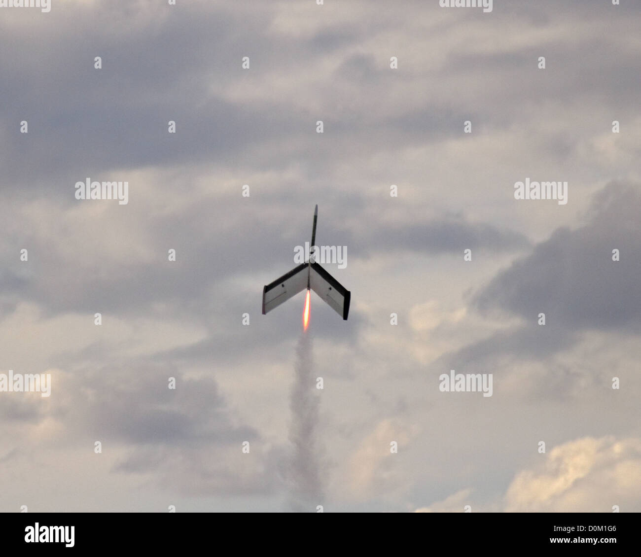 A rocket unusually wide fins in flight BALLS experimental rocketry ...