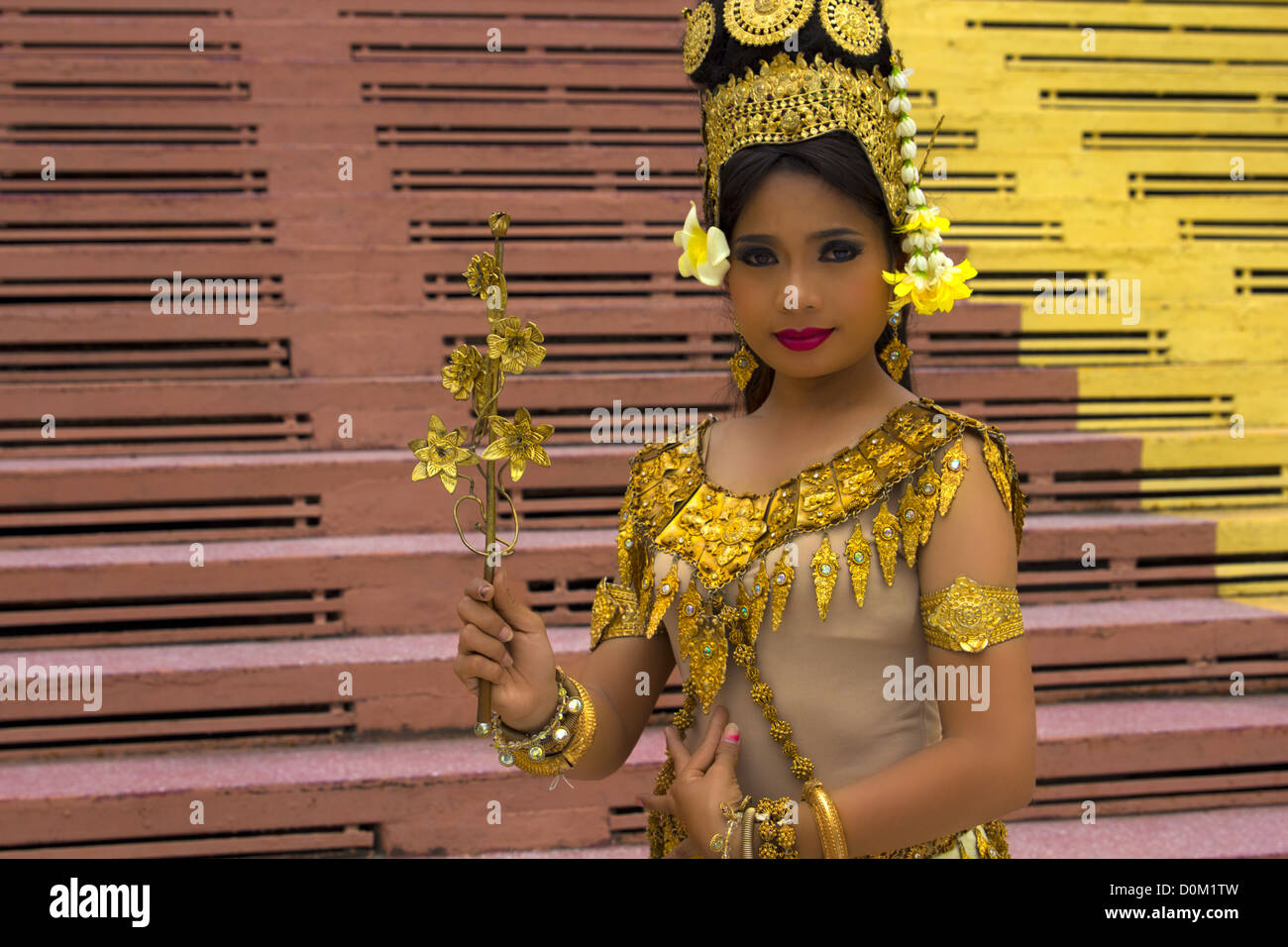 Apsara Dancer beautiful supernatural female in asian mythology Stock ...