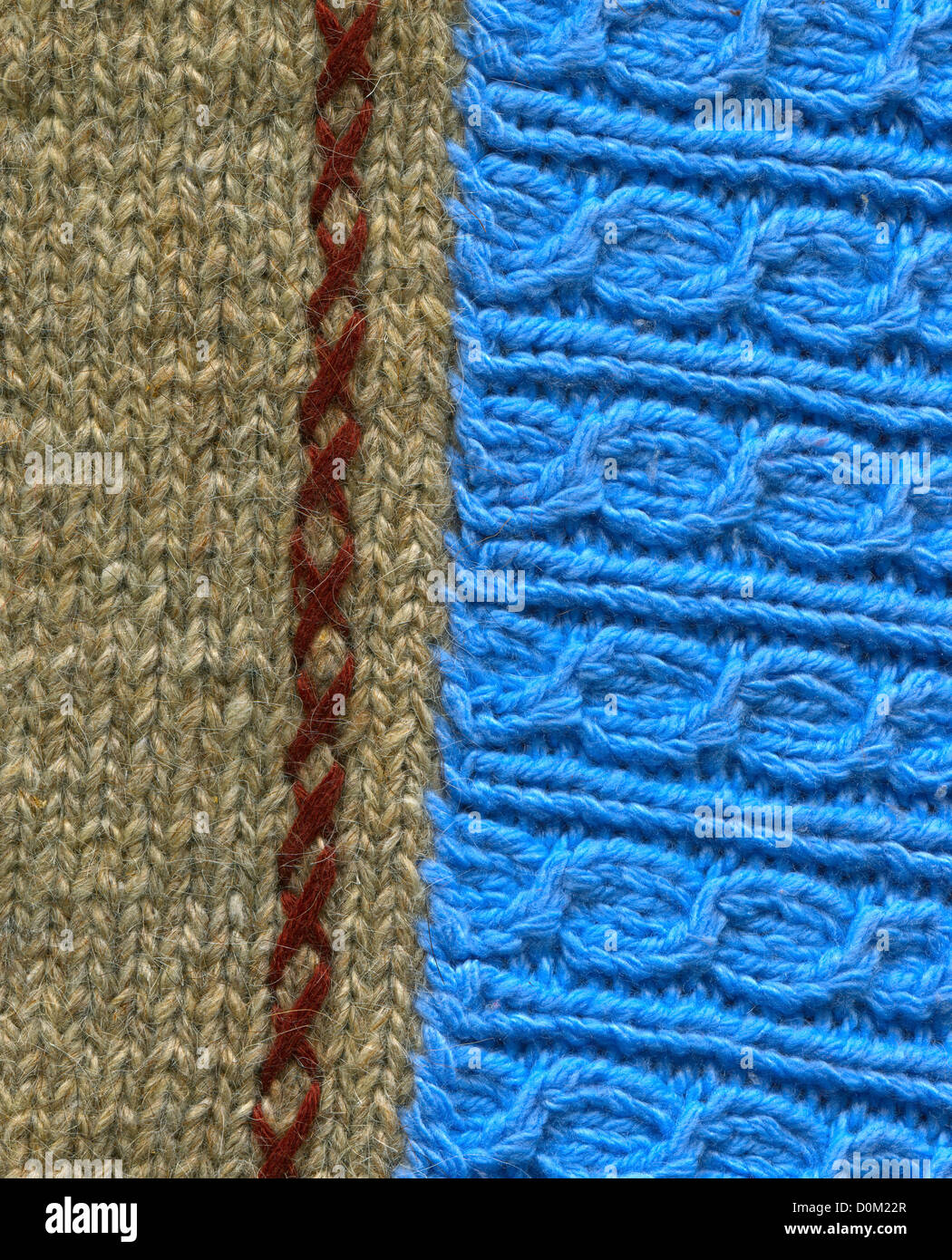 Knitting patterns. Handmade Stock Photo - Alamy