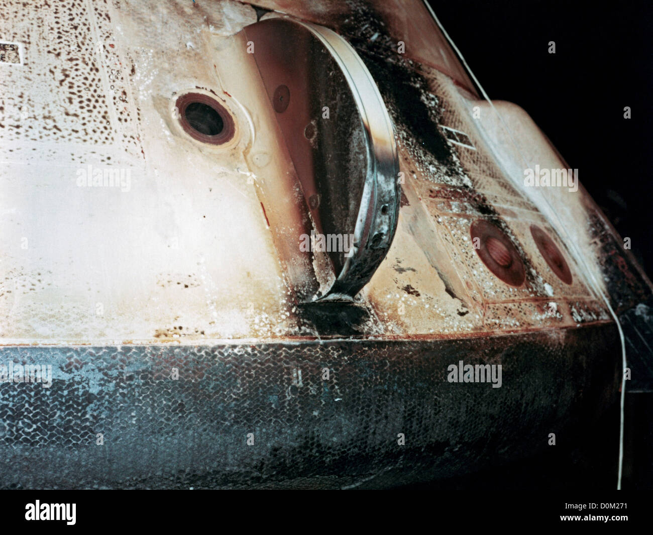 The charred ablative heat shield boilerplate Apollo Saturn AS-201 ...