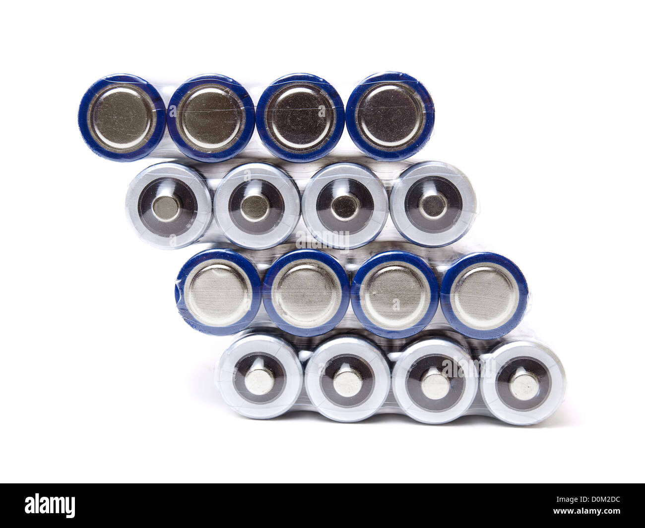 Several AA battery packs on a white background Stock Photo - Alamy