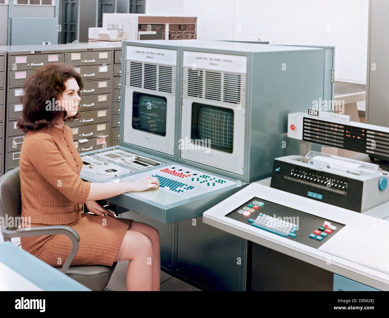 Sandy McGee at the Laboratory Universal Control computerized lab ...