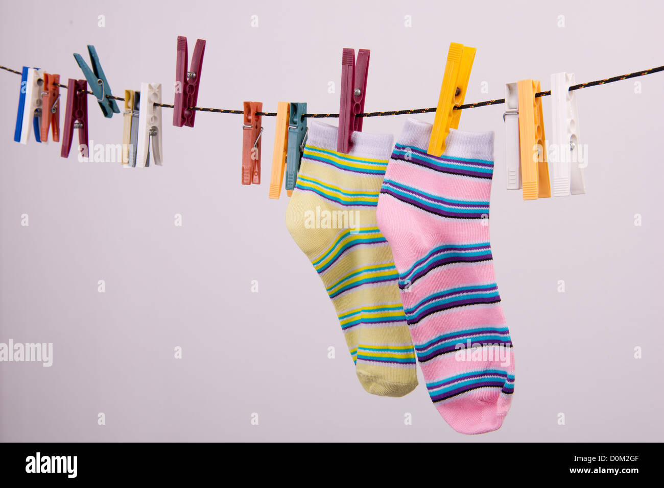 White socks hanging hi-res stock photography and images - Alamy