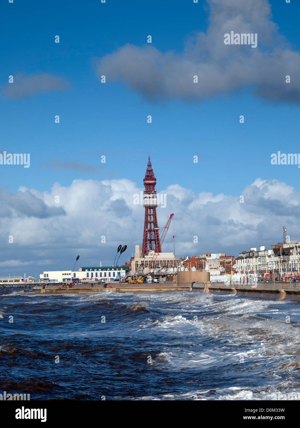 Blackpool tower under renovation Stock Photo - Alamy