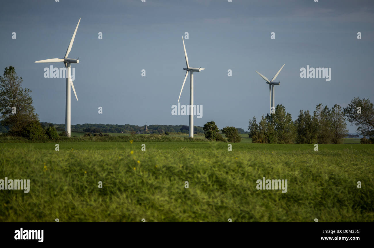 Wind Turbines on the Danish Island of Samsø Stock Photo - Alamy