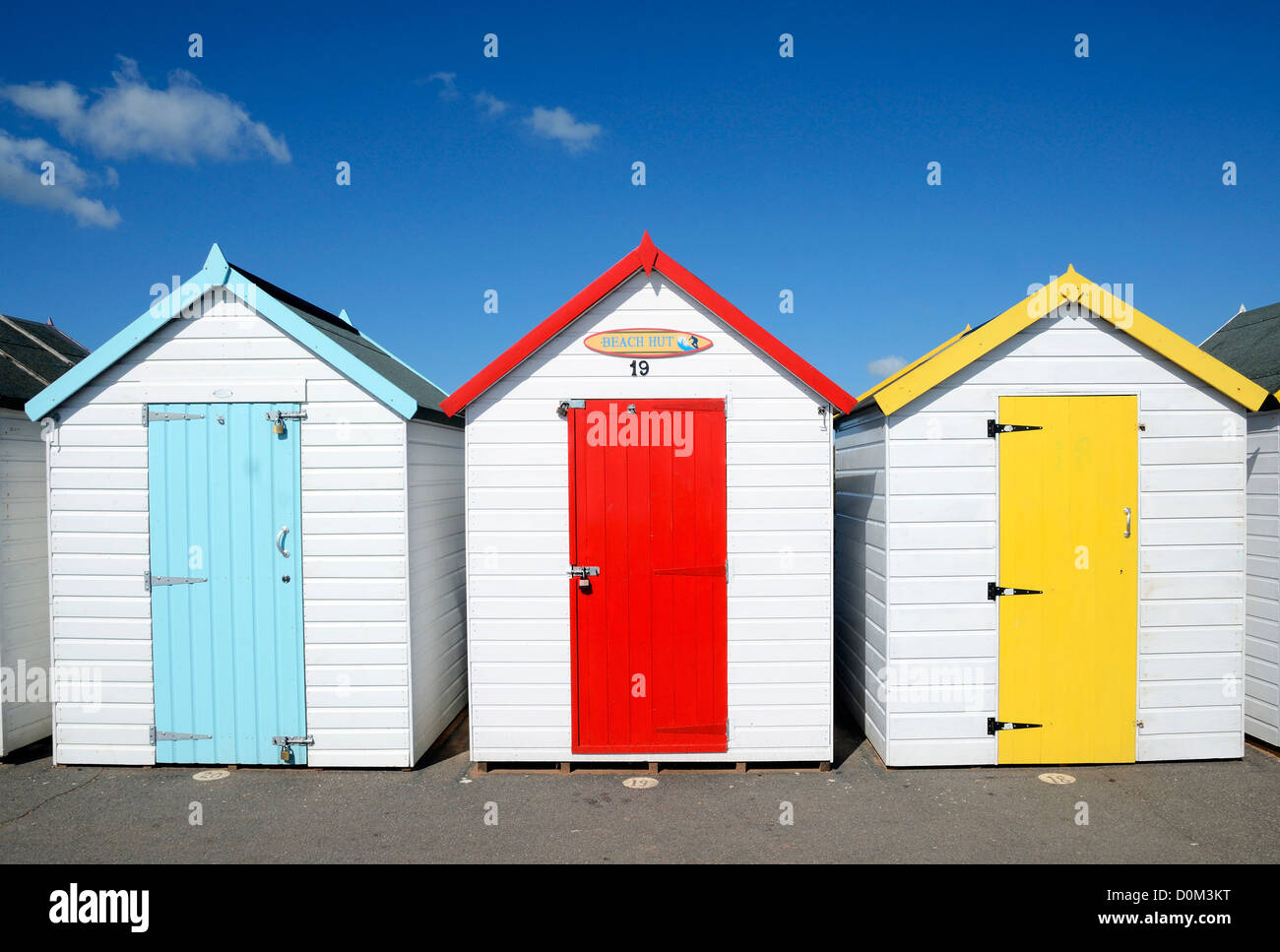 colourful beach huts at goodrington sands, torbay, devon, uk Stock ...