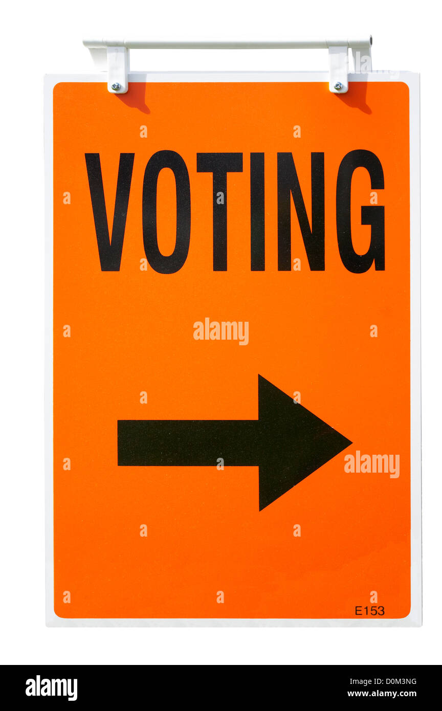 Voting Sign, New Zealand Stock Photo - Alamy