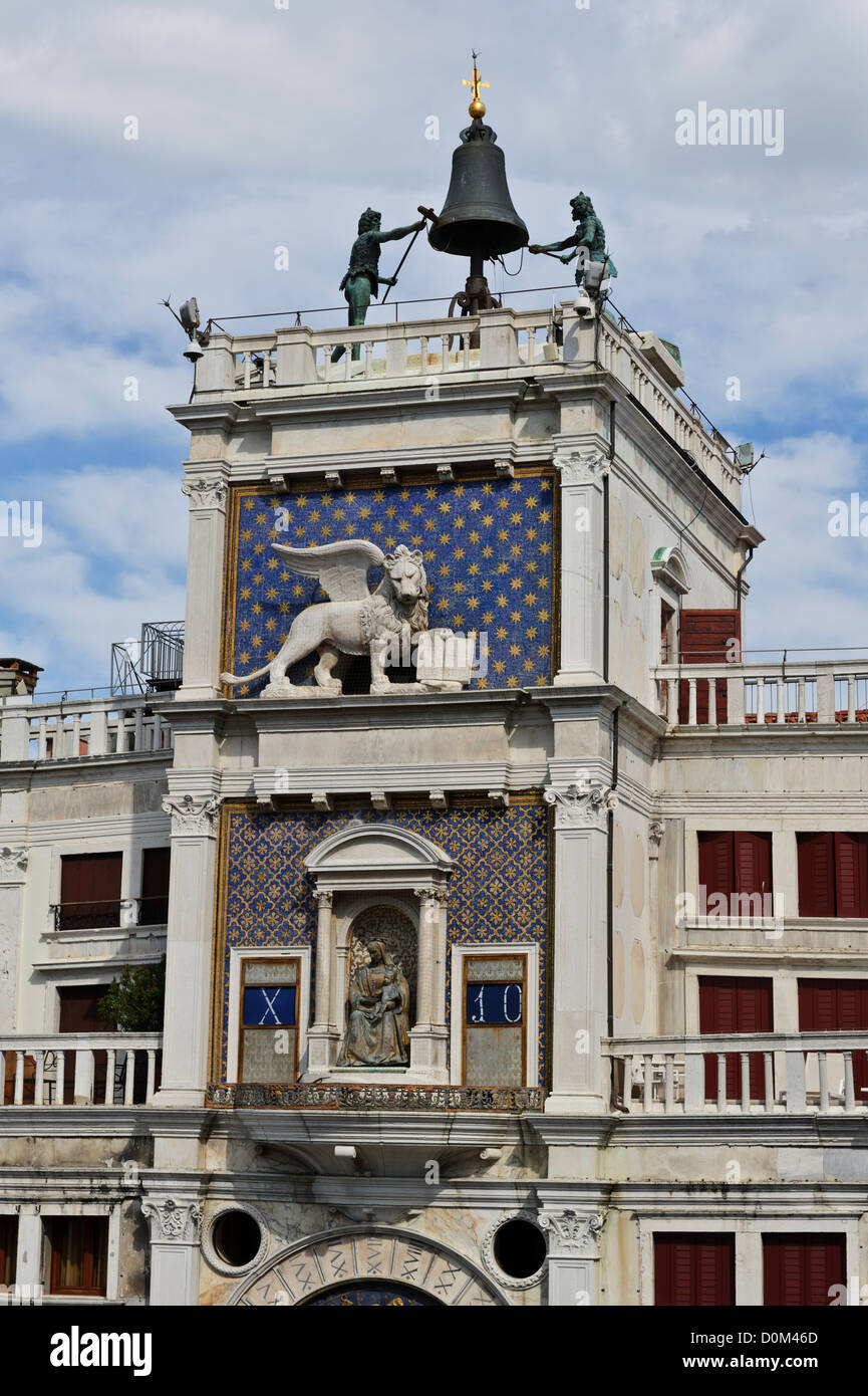 Iconic Clock Tower, St Mark's Square, Venice, Italy Stock Photo - Alamy