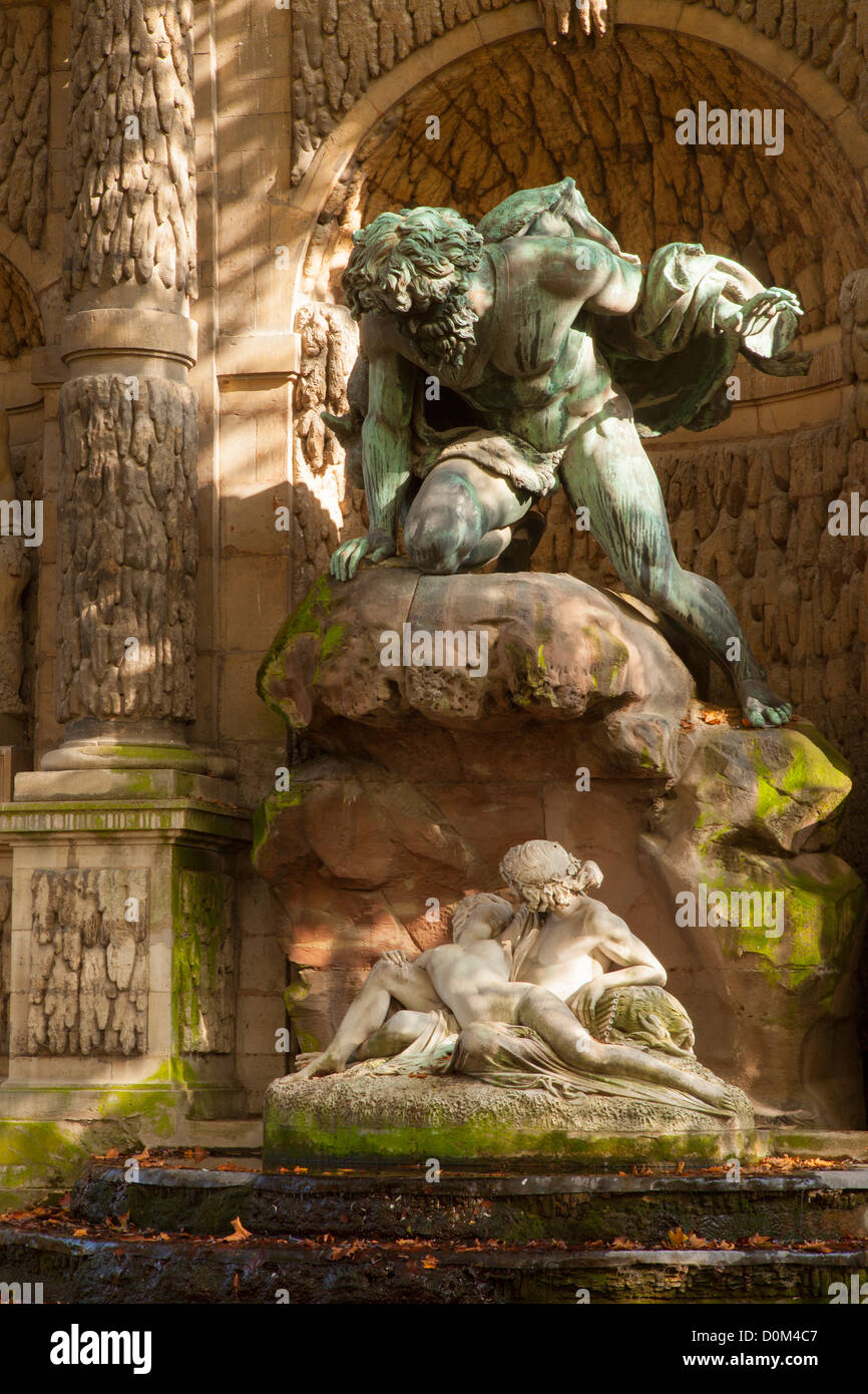 Medici Fountain with Statue of Acis and Galatea being discovered by the ...