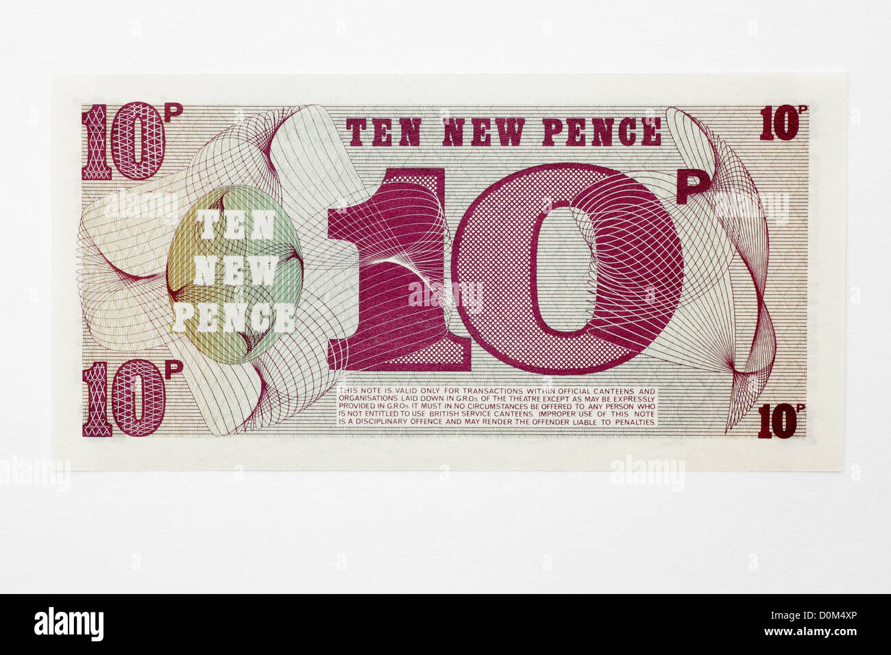 British Armed Forces token currency money banknotes issued for use only ...