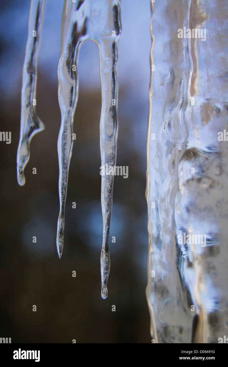 Strange Form of Icicles Stock Photo - Alamy