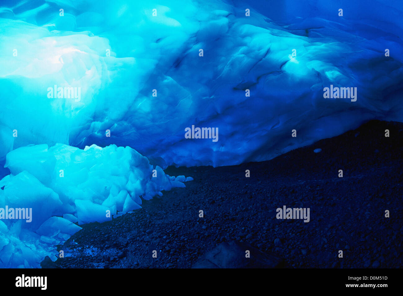 A Crumbling Ice Cave Stock Photo - Alamy