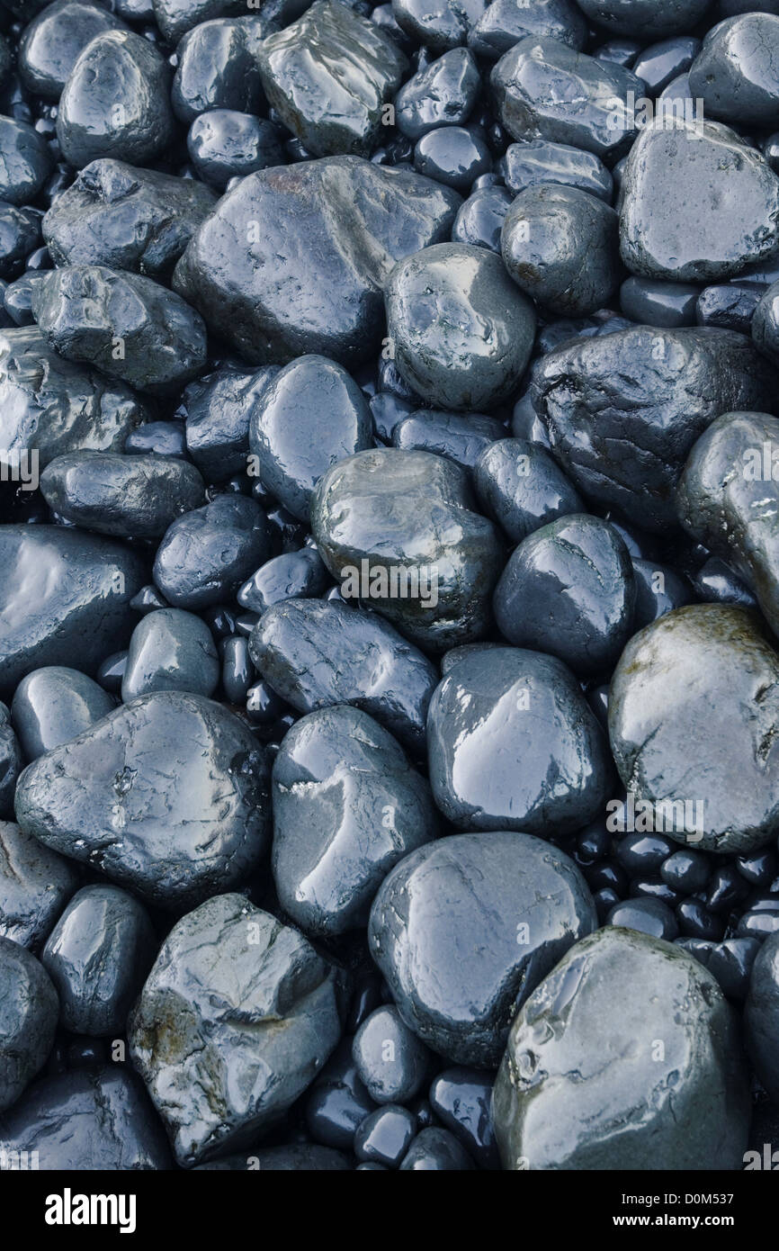 Basalt Rocks Eroded Smooth by Water Stock Photo - Alamy