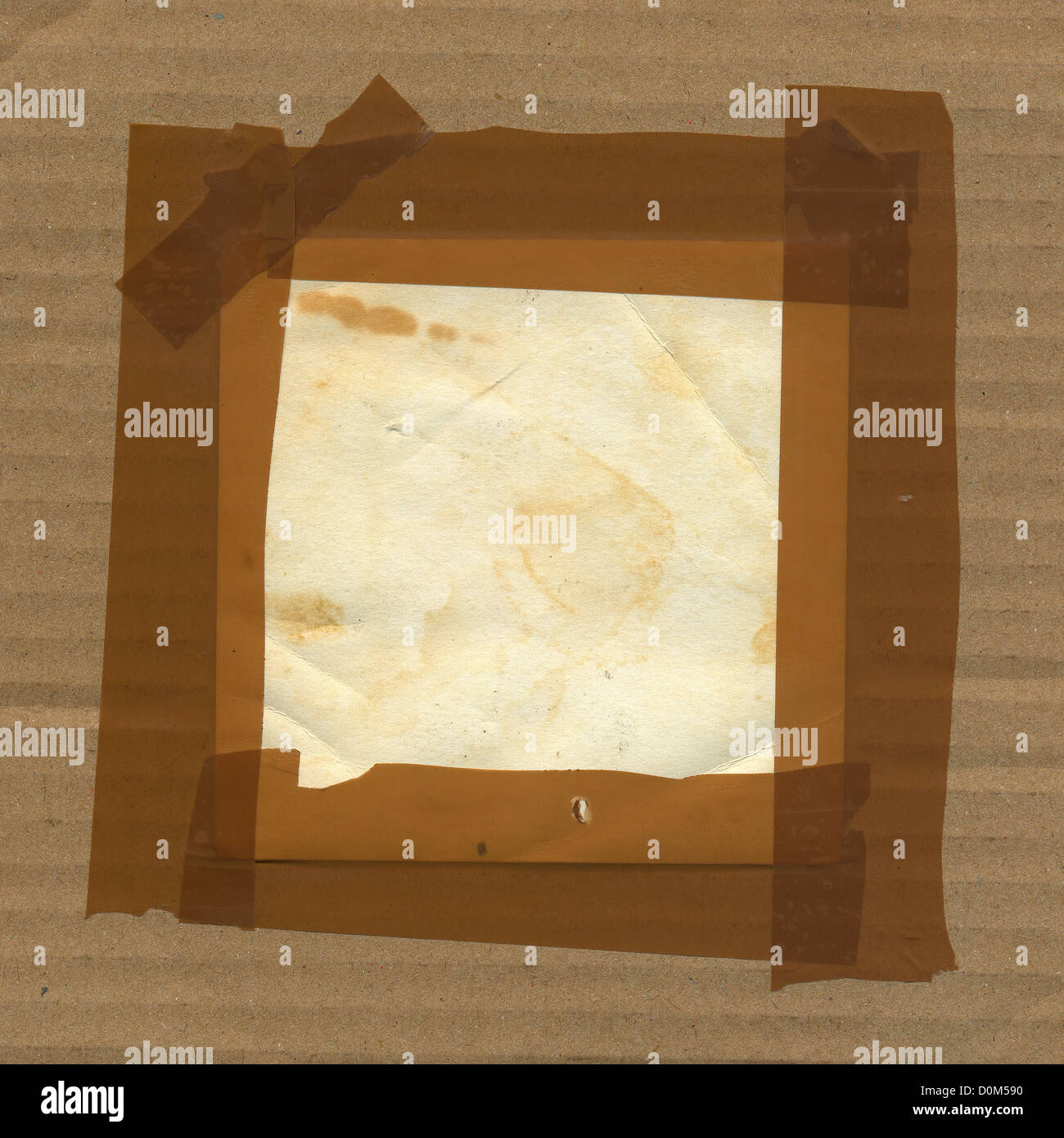 Adhesive tape border frame cardboard paper background. Grunge design ...