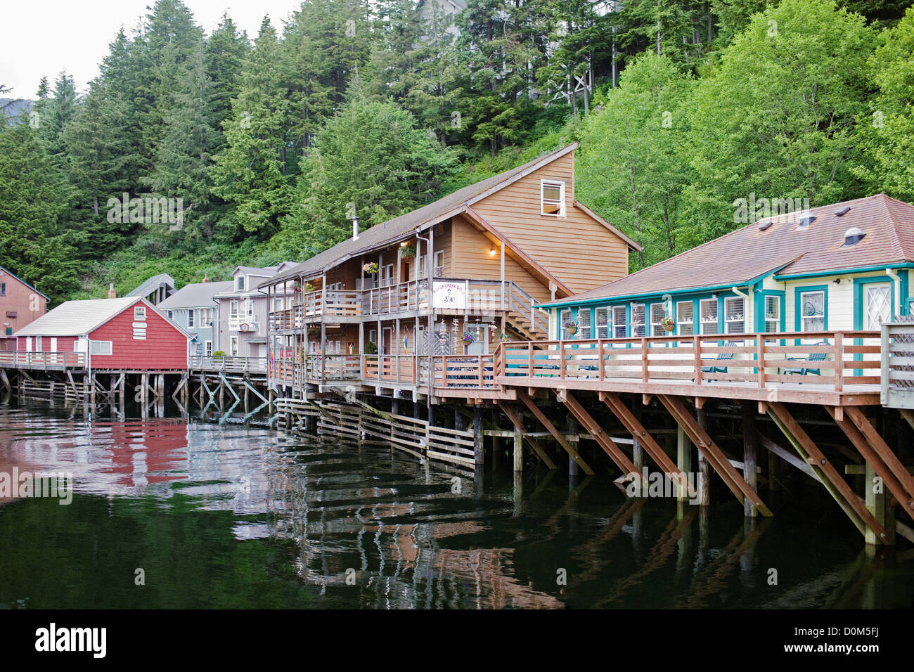 Creek Street popular tourist walk in Ketchikan town in South East ...