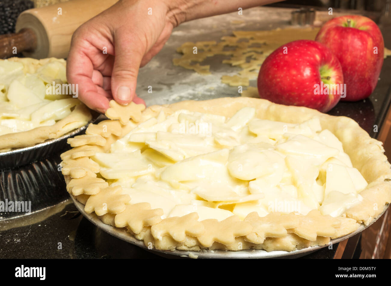 Red apples sugar cinnamon hi-res stock photography and images - Alamy