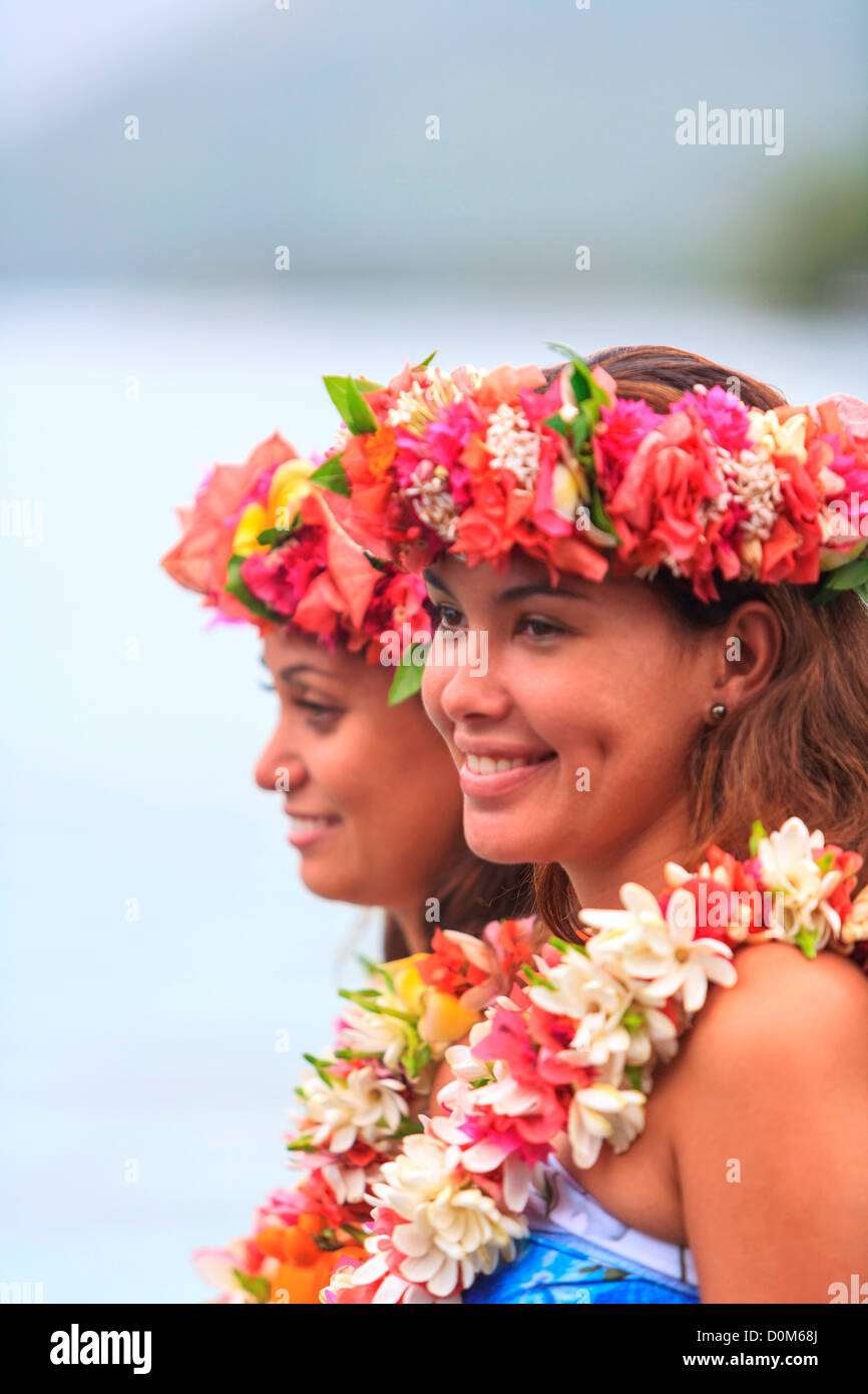 MR Tahitian Girls (age 23 & 24) Moorea Island, Society Islands, French ...