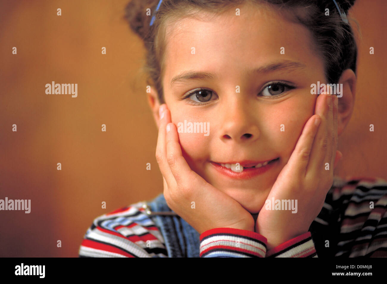 Portrait of Smiling Young Girl with Missing Tooth Stock Photo - Alamy