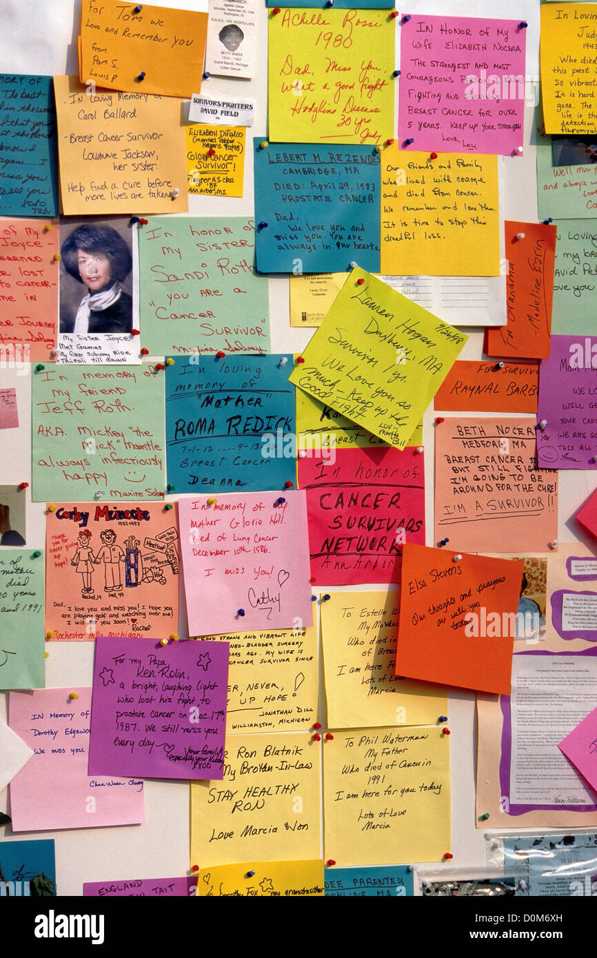 Cancer Survivor Bulletin Board Stock Photo - Alamy