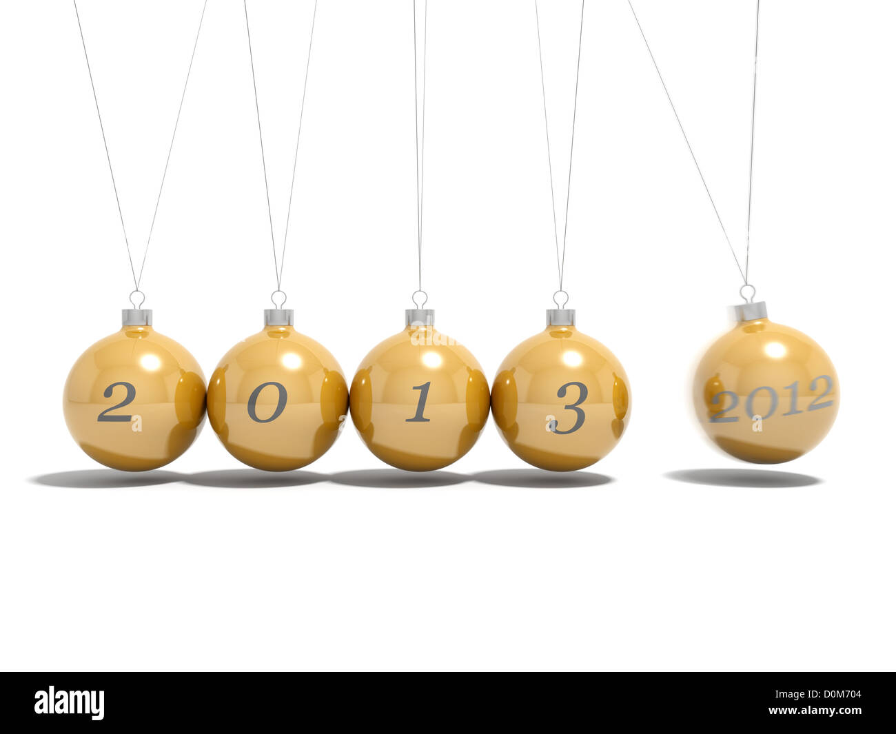 Christmas balls new year's eve Newton pendulum 2012 - 2013 Stock Photo ...