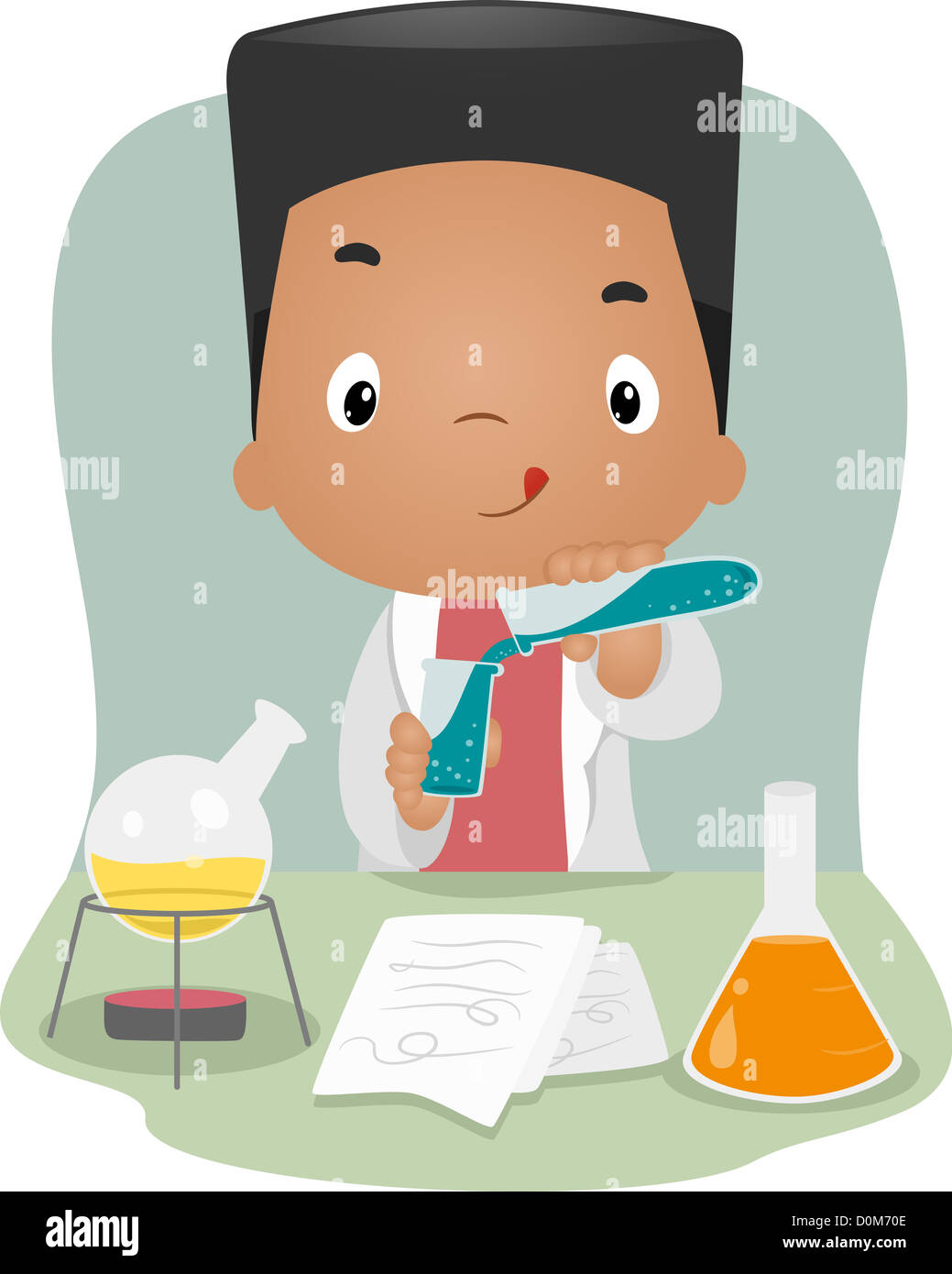 Cartoon scientist boy in lab hi-res stock photography and images - Alamy