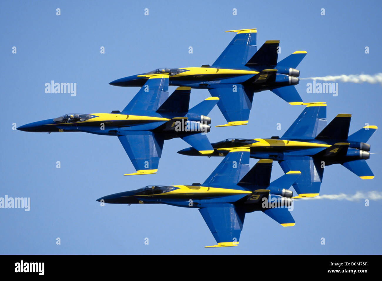 Four Blue Angels in Close Formation Stock Photo - Alamy