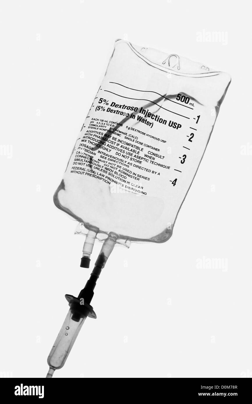 IV Bag of Dextrose Stock Photo - Alamy