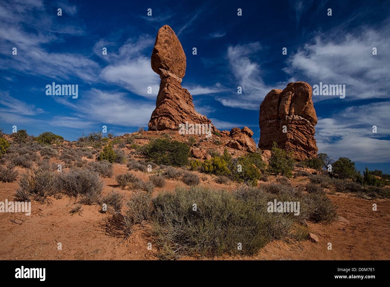 Utah's Balanced Rock in Arches National Park Stock Photo - Alamy