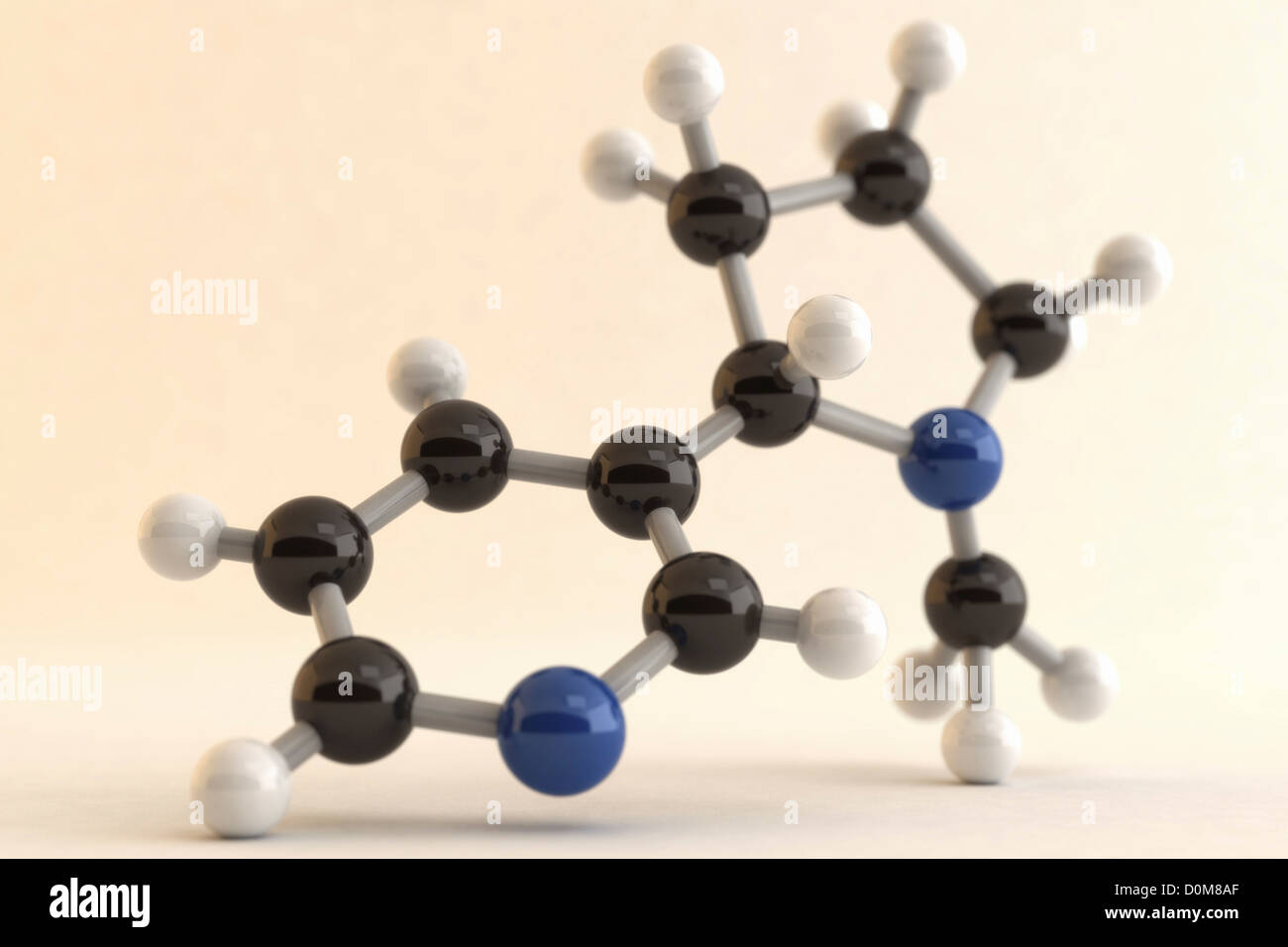 Visualization of the molecular structure of nicotine Stock Photo - Alamy