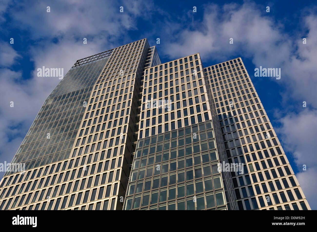 Modern Skyscraper with Clouds Stock Photo - Alamy