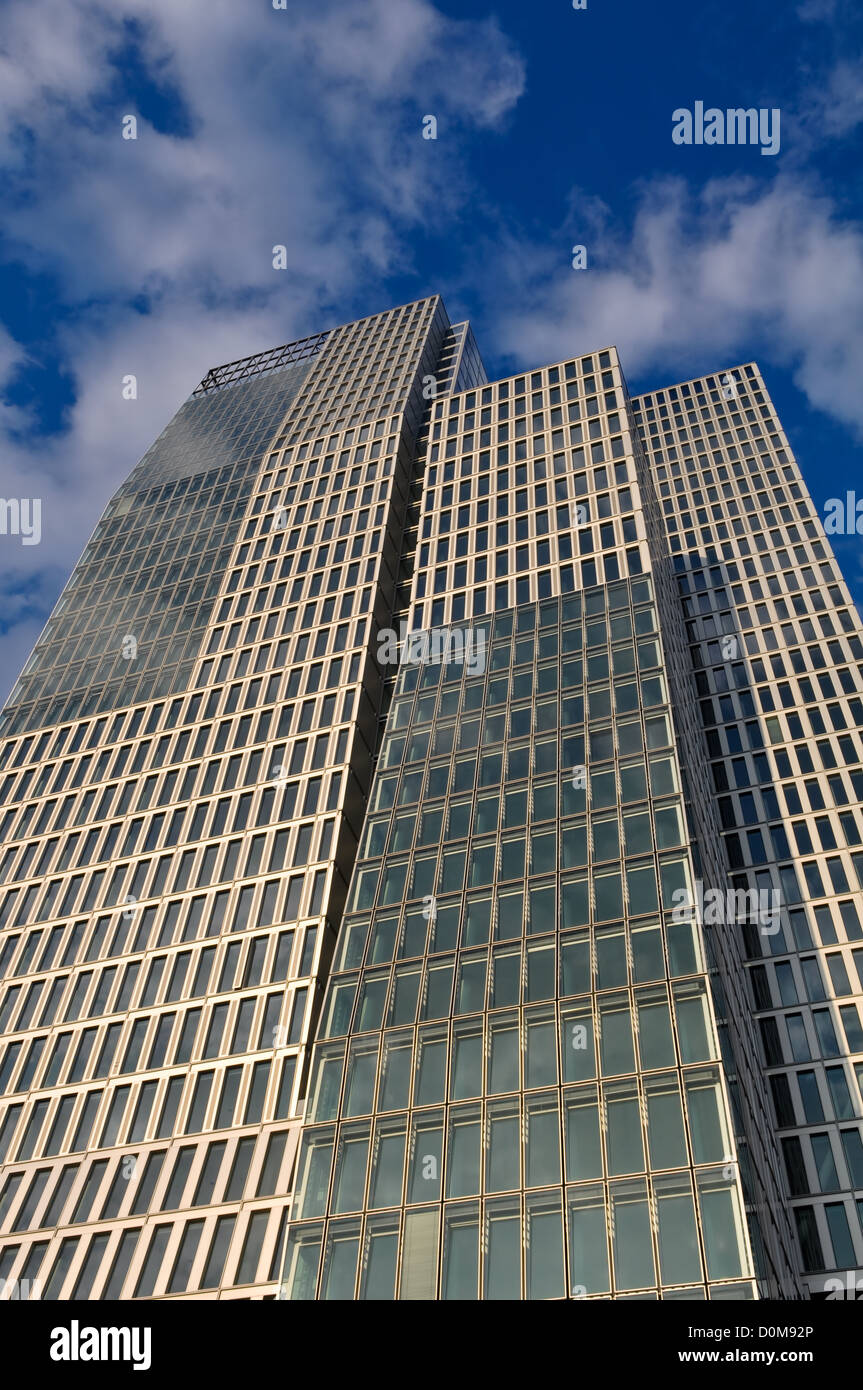 Modern Skyscraper Building with Clouds Stock Photo - Alamy