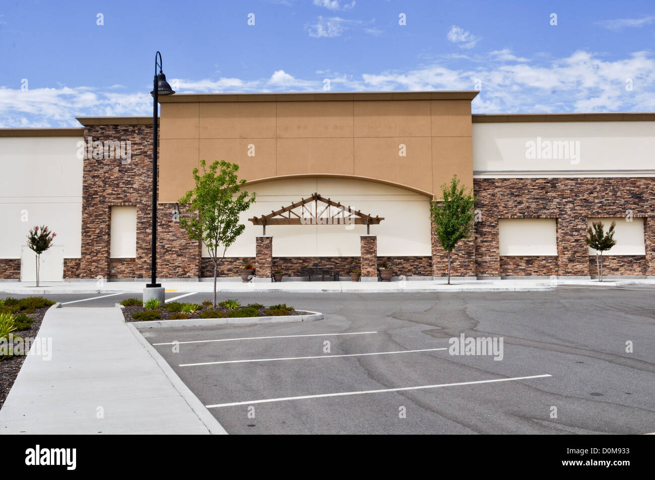 New Brick Shopping Center Stock Photo - Alamy