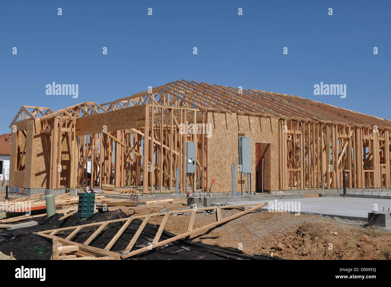 New Home Under Construction Stock Photo - Alamy