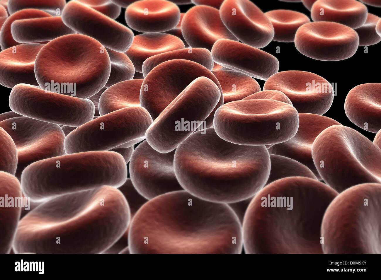 Scanning electromicrograph styled red blood cells Stock Photo - Alamy