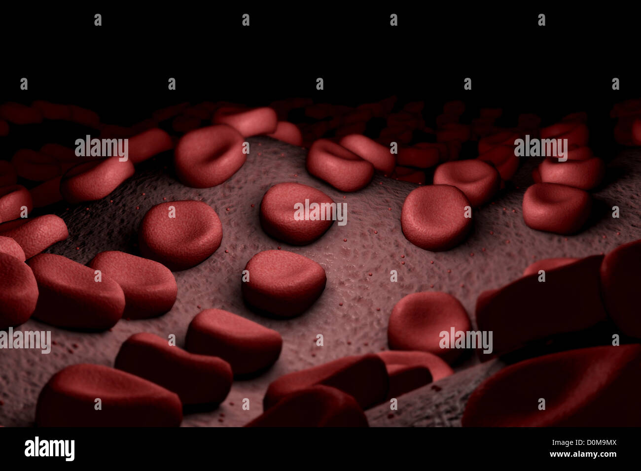 Scanning electromicrograph styled red blood cells Stock Photo - Alamy