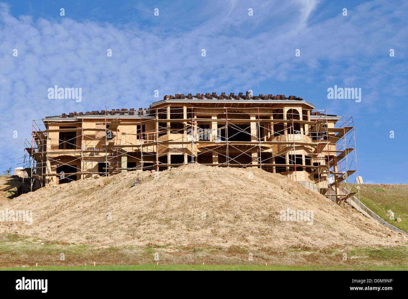 New Large Home Under Construction Stock Photo - Alamy