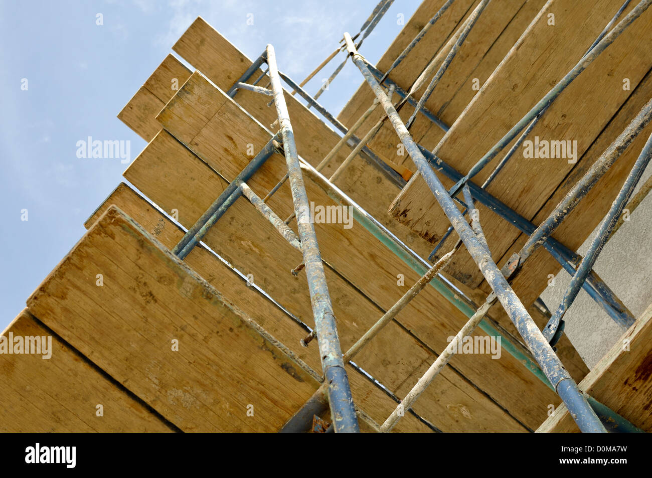 New Home Construction Scaffolding Close Up Stock Photo - Alamy