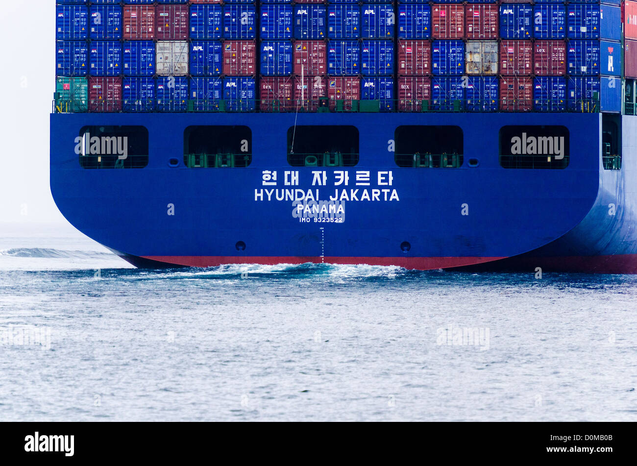 Cargo ship in the Santa Barbara Channel, Ventura, California USA Stock ...