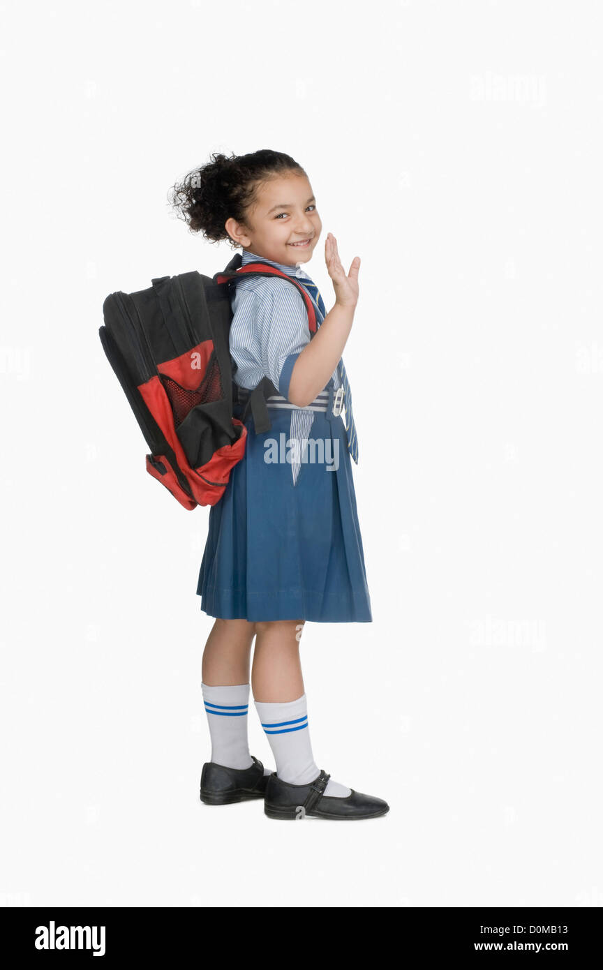 Indian girl holding out hand hi-res stock photography and images - Alamy