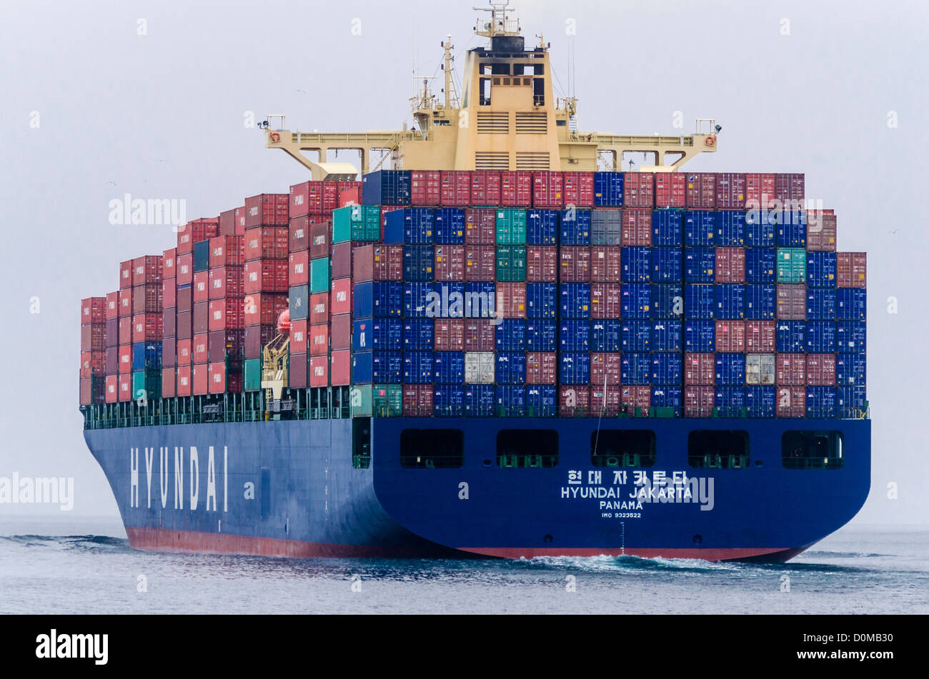 Cargo ship in the Santa Barbara Channel, Ventura, California USA Stock ...