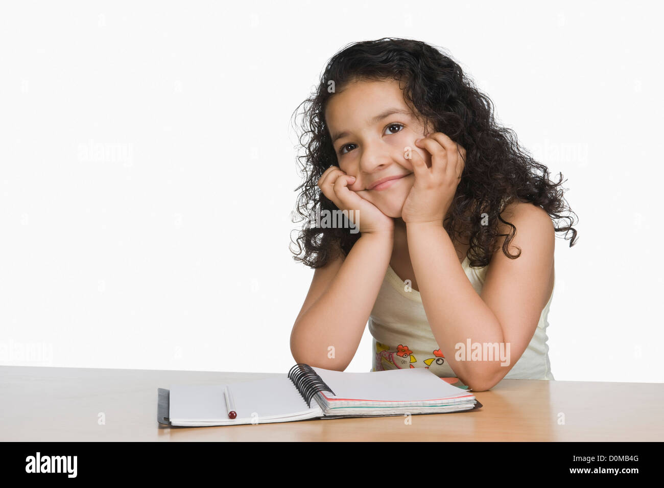 Close-up of a girl thinking Stock Photo - Alamy