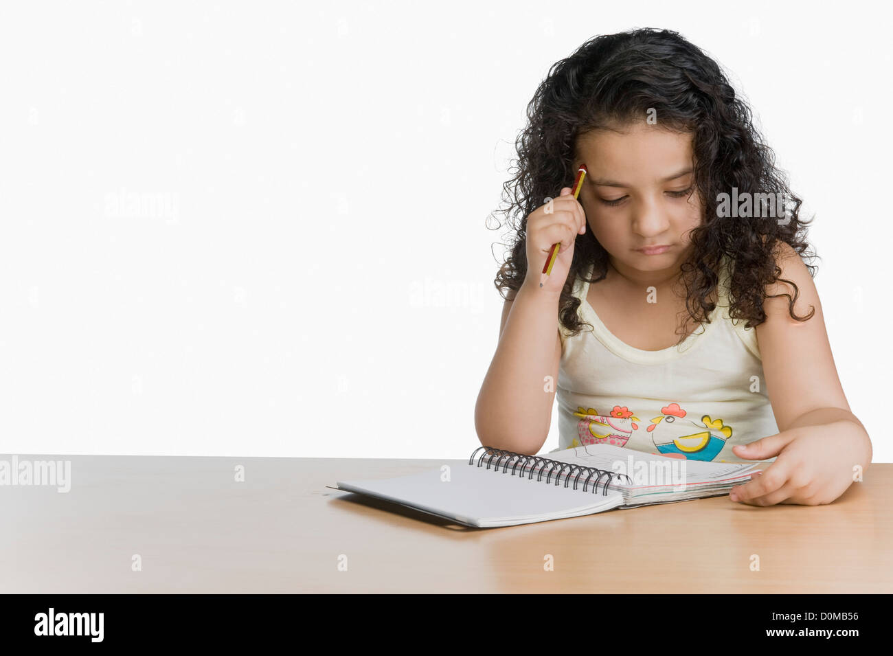 Close-up of a girl thinking Stock Photo - Alamy