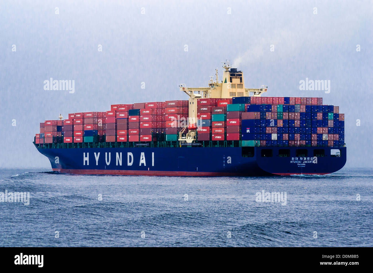 Cargo ship in the Santa Barbara Channel, Ventura, California USA Stock ...
