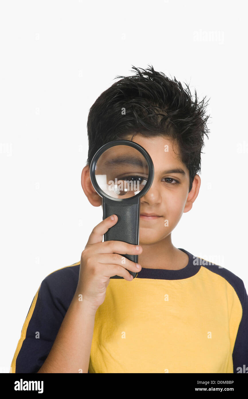 Magnifying glass hand black child hi-res stock photography and images ...