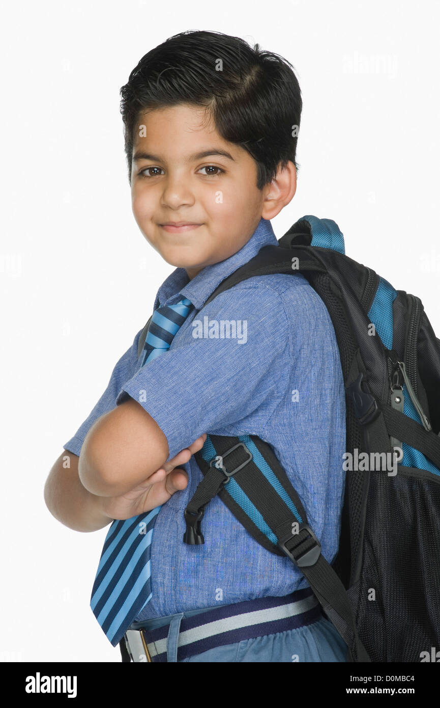 Portrait schoolboy standing arms hi-res stock photography and images ...