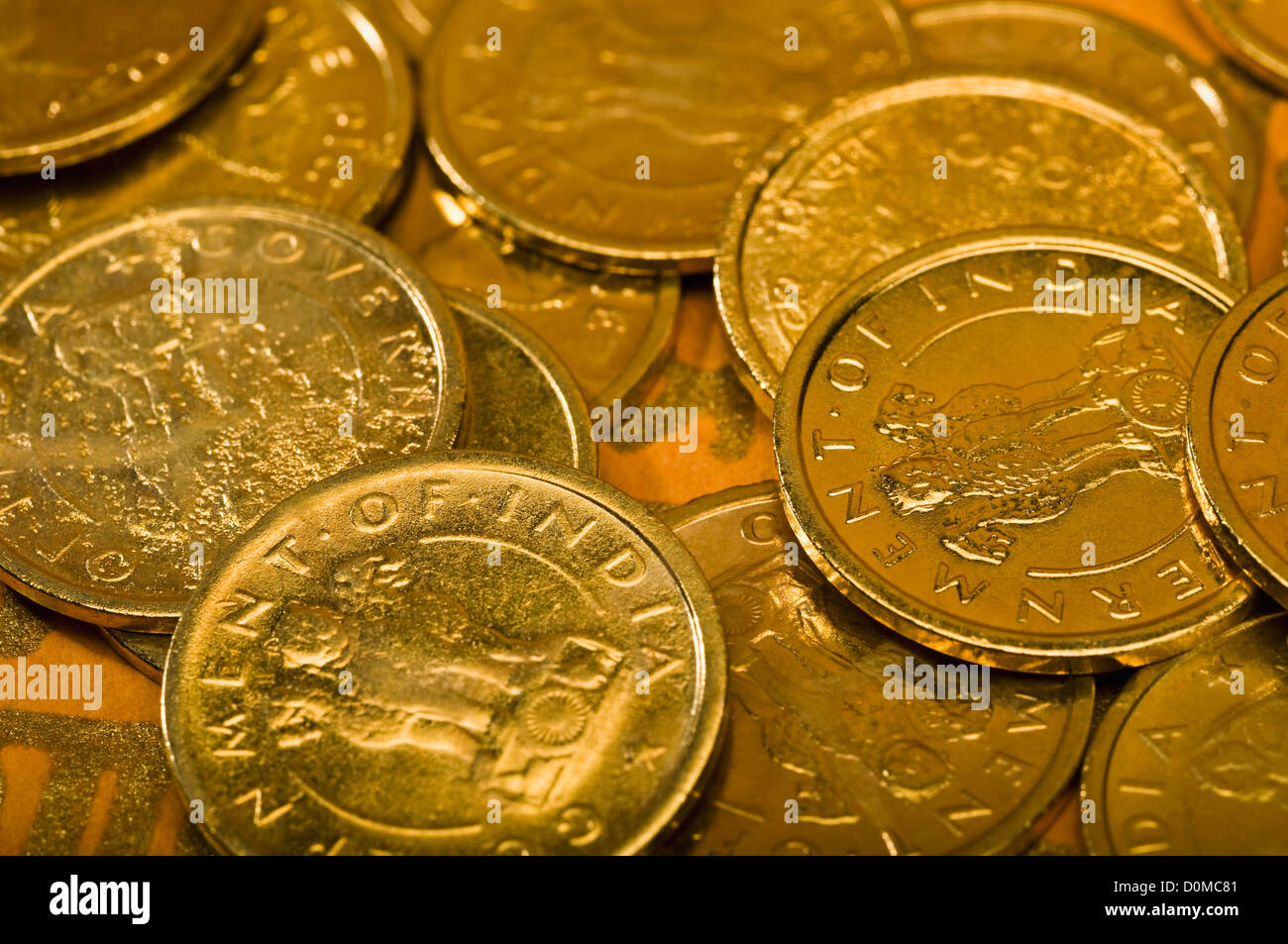 Close-up of Indian coins Stock Photo - Alamy