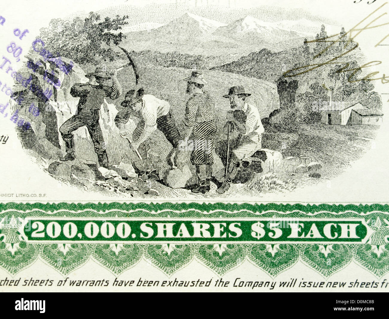 Alaska united gold mining company certificate