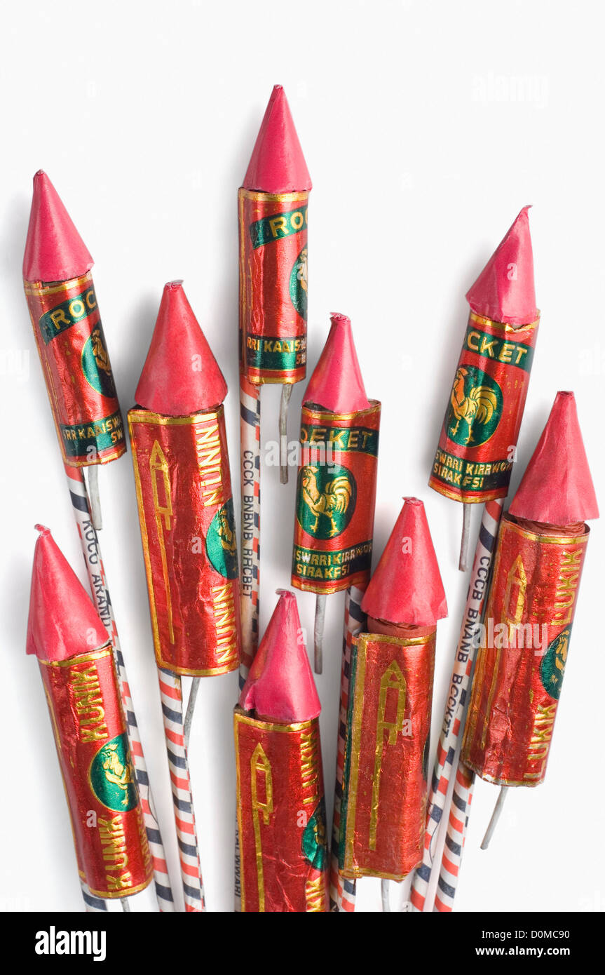 Close-up of bottle rockets Stock Photo - Alamy
