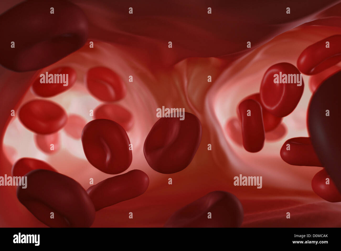 Group of red blood cells circulating in the bloodstream Stock Photo - Alamy