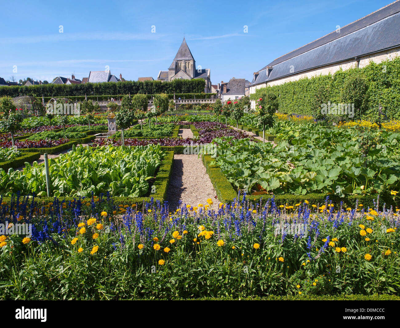 Chateau et Jardins de Villandry, Indre-et-Loire, historical garden ...